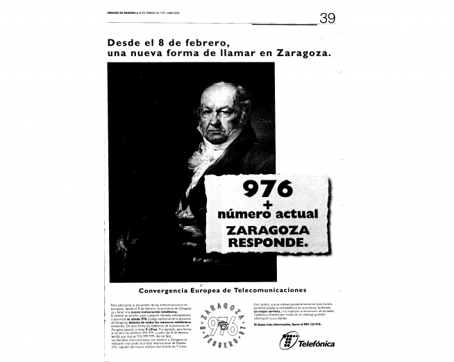 Tal día como hoy: Zaragoza añade el prefijo 976 a sus números de teléfono