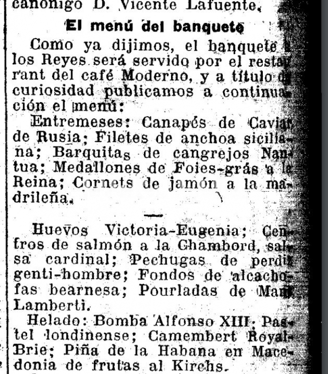 'Bomba Alfonso XIII' el helado que sorprendió al Rey hace 100 años en ...
