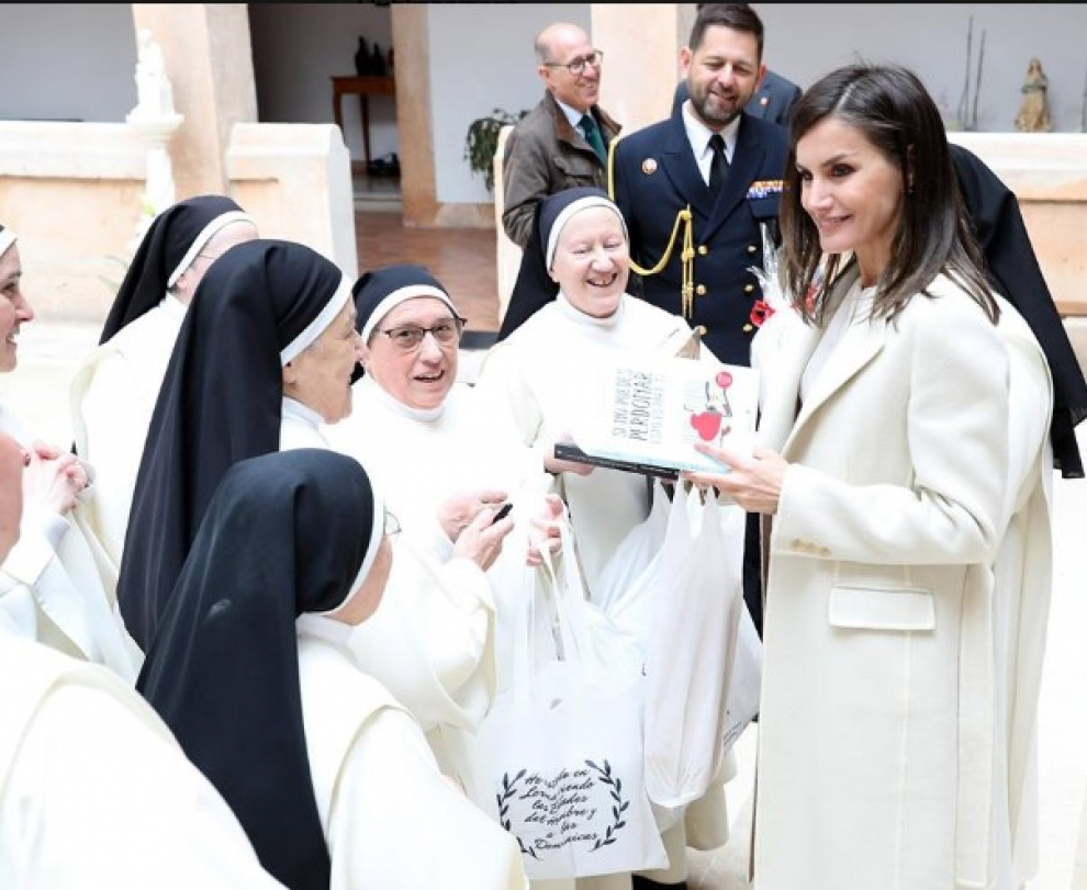La reina Letizia, con las monjas dominicas de Lerma