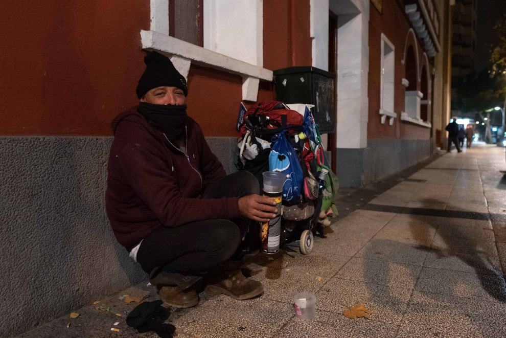 Sin hogar durante el toque de queda