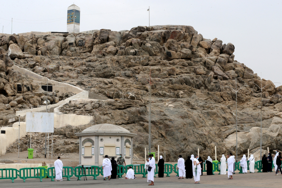 Peregrinación anual a La Meca en el monte Arafat