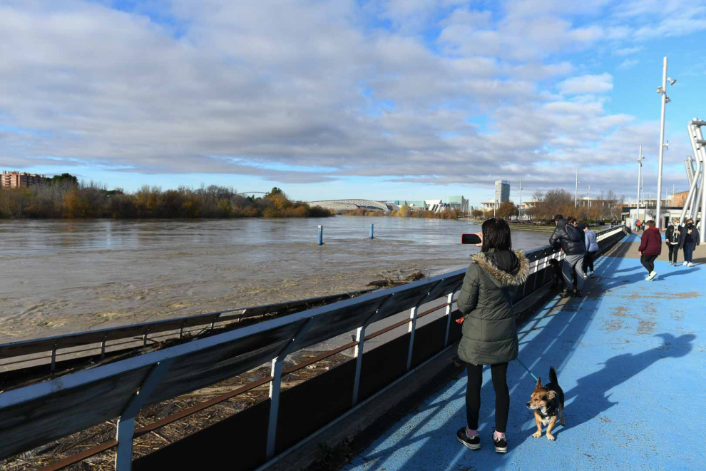 Imágenes espectaculares del río Ebro a su paso por Zaragoza