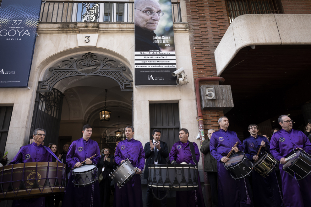 Fotos de la capilla ardiente de Carlos Saura en la Academia de Cine de Madrid | Imágenes