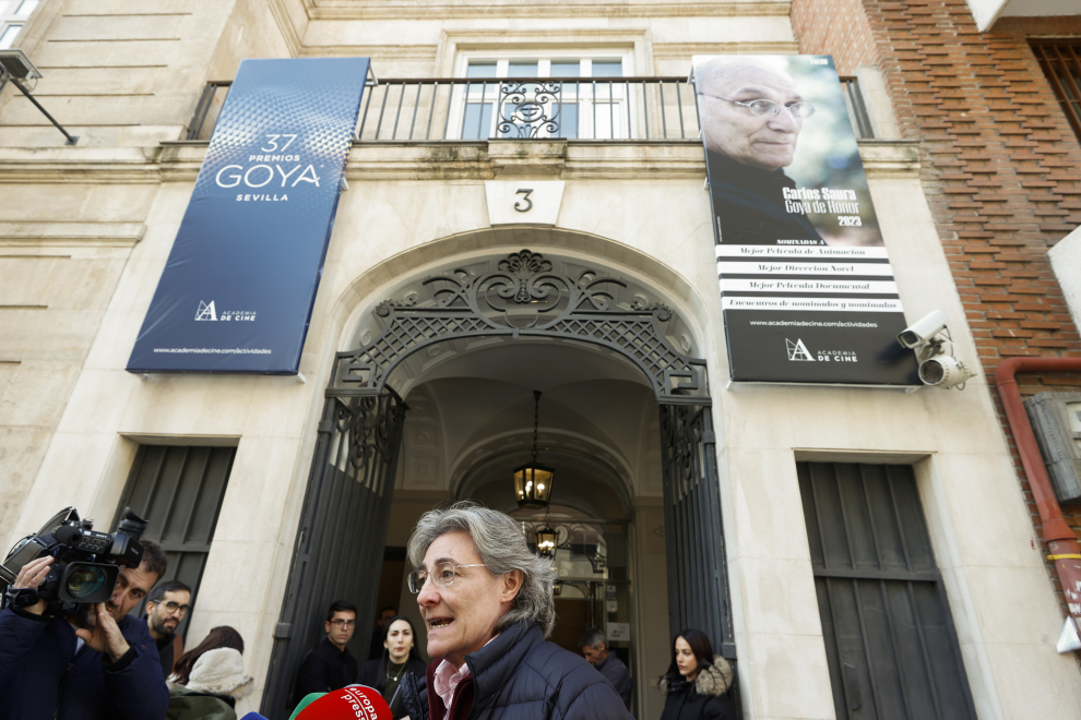 Fotos de la capilla ardiente de Carlos Saura en la Academia de Cine de Madrid | Imágenes