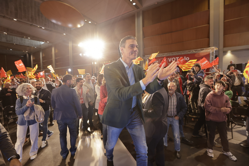 Mitin de Pedro Sánchez en Zaragoza | Imágenes