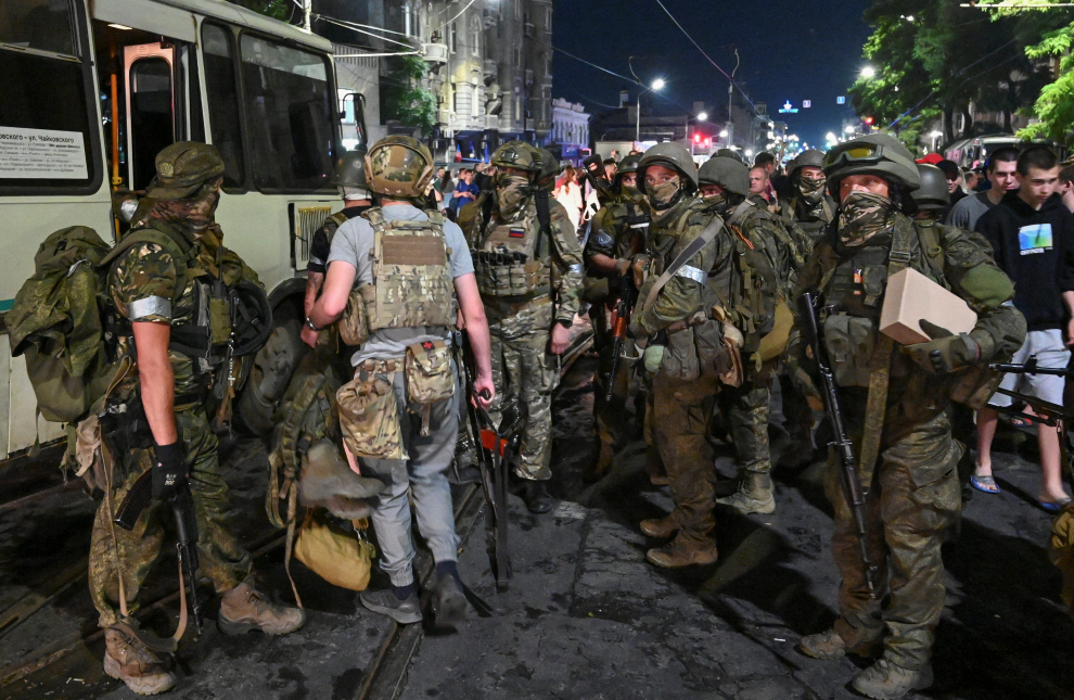 Fotos De Combatientes Del Grupo Mercenario Wagner En La Ciudad Rusa De