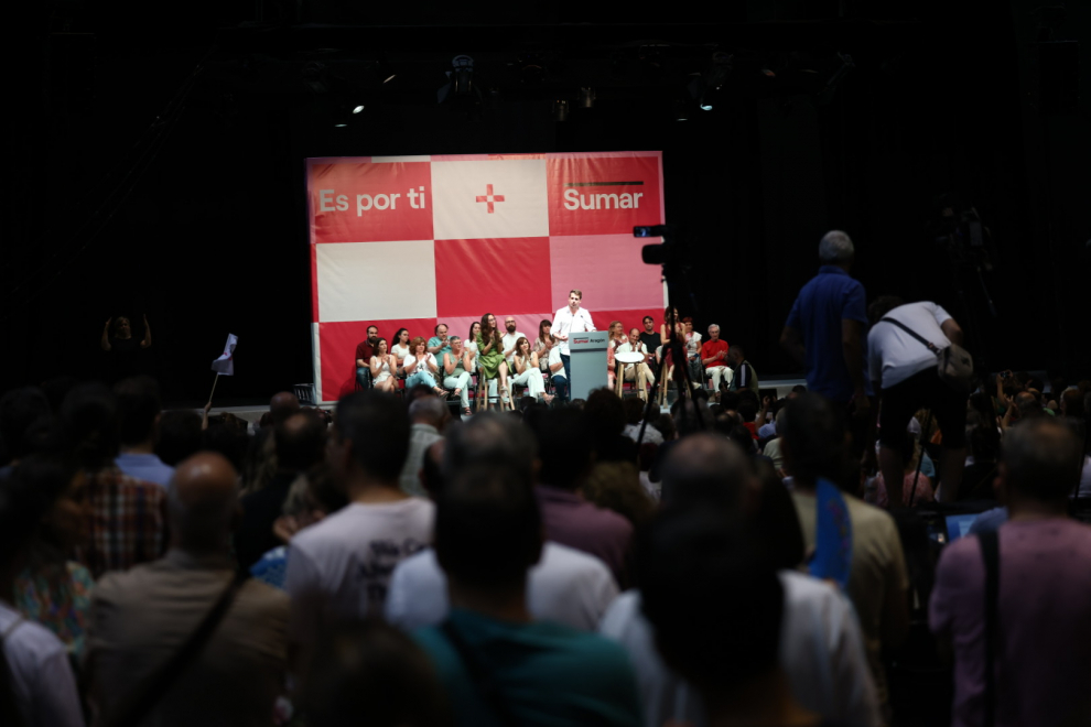 Fotos del mitin de Yolanda Díaz en Zaragoza | Imágenes