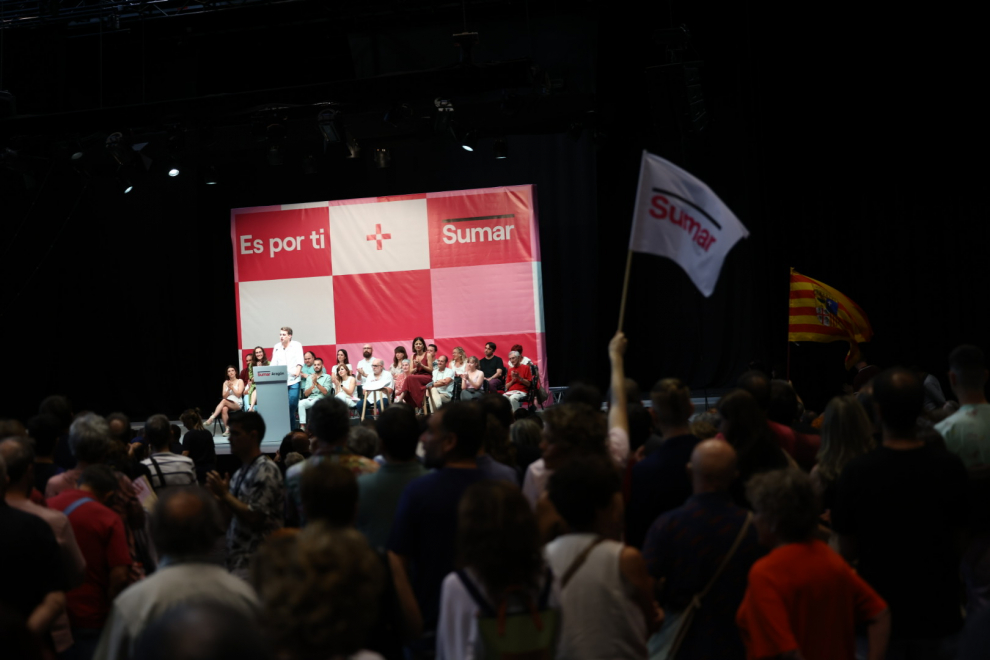 Fotos del mitin de Yolanda Díaz en Zaragoza | Imágenes