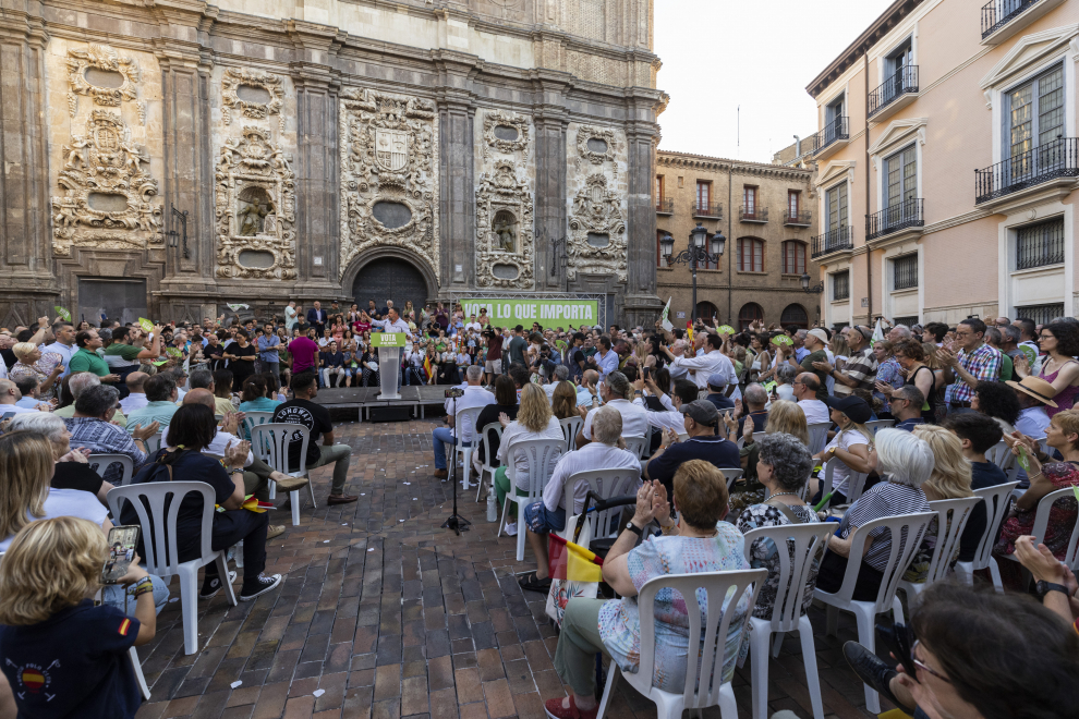 En imágenes, Santiago Abascal (Vox) en un mitin en Zaragoza | Imágenes