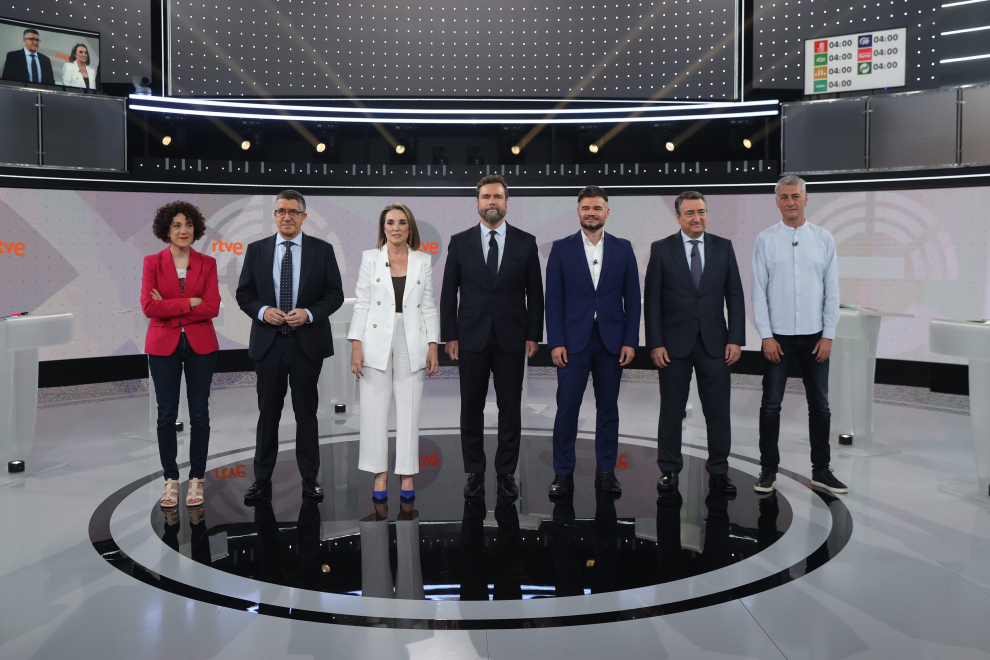 Fotos del debate a 7 en RTVE antes de las elecciones generales | Imágenes