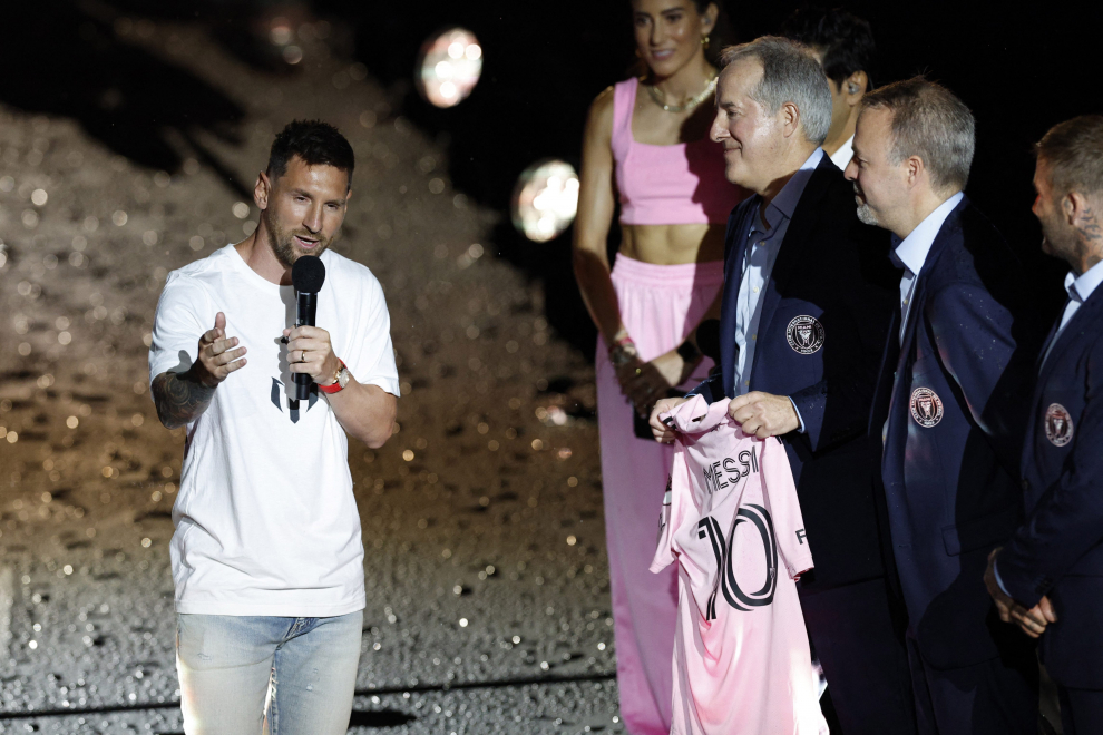 Messi En Su Presentación En Miami Imágenes