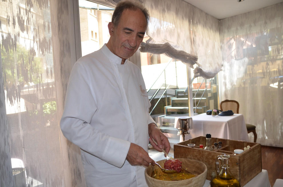 Fotos de la despedida del chef Ángel Conde del restaurante El Chalet en Zaragoza