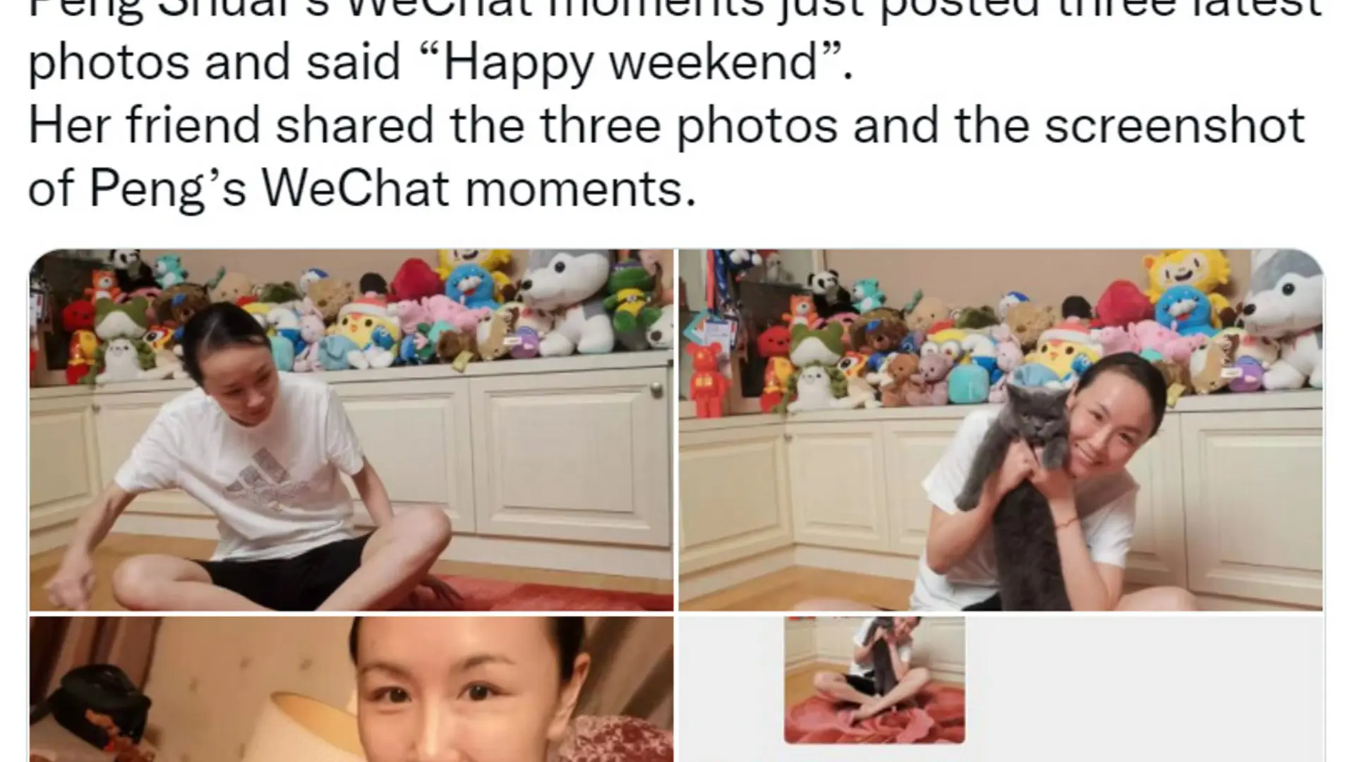 La tenista Peng Shuai "aparecerá en público pronto", según un medio chino