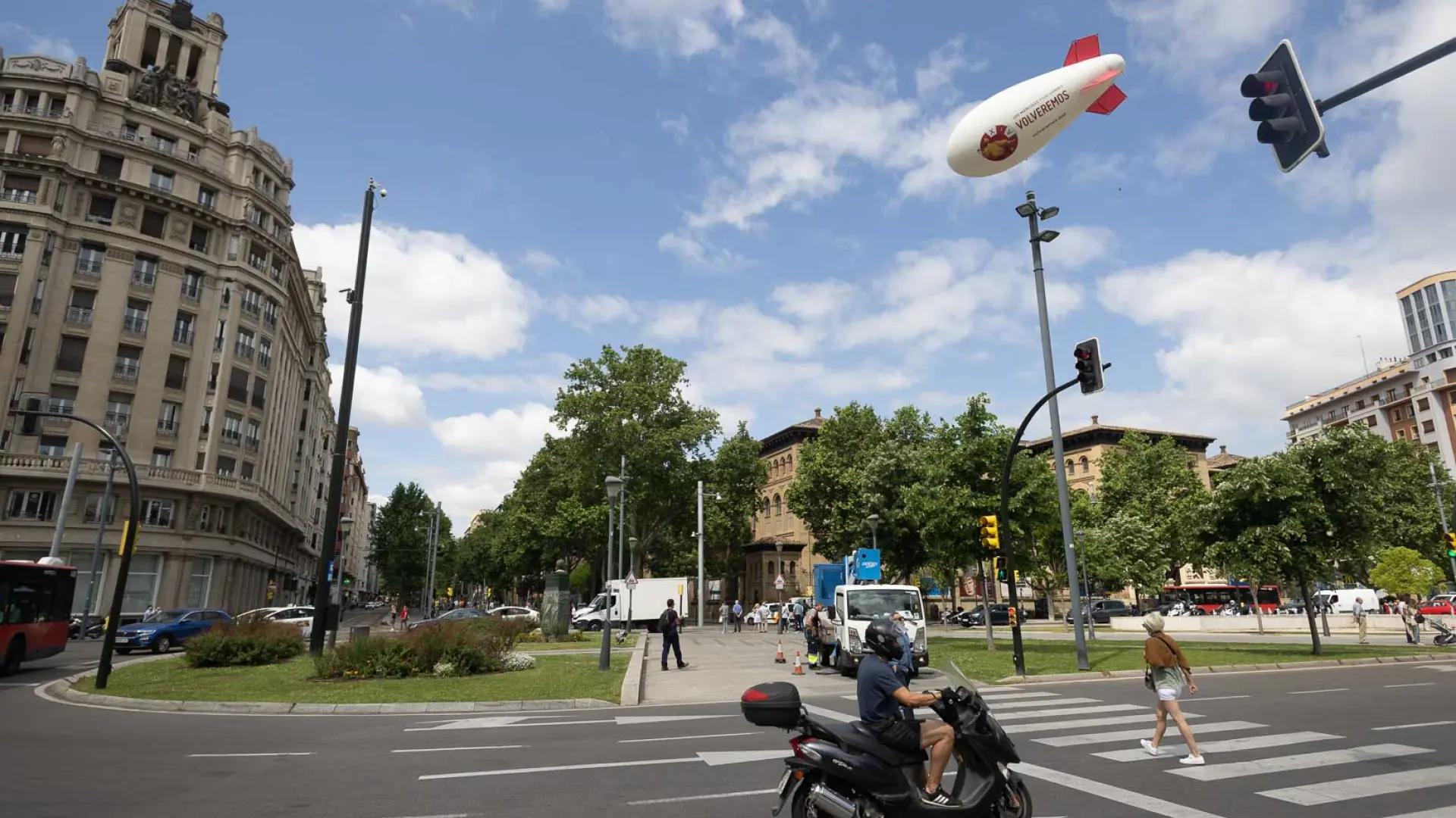 Fotos de la presentación de la campaña 'Volveremos' en Zaragoza