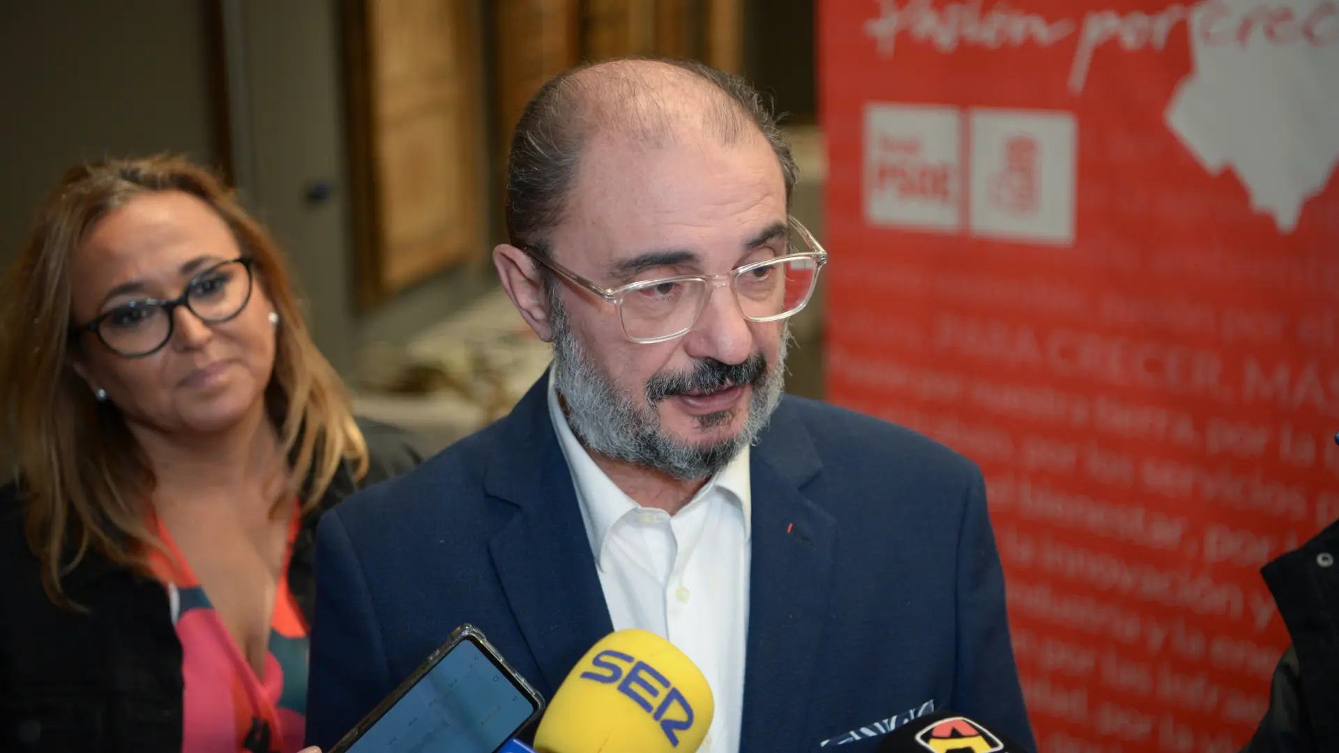 Lambán dice que esperar que Jorge Azcón, Lambán dice que esperar que Jorge Azcón,
