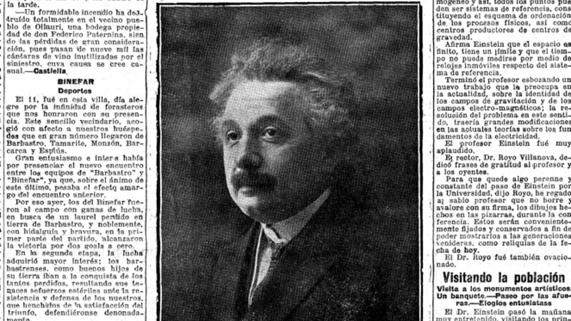 Albert Einstein brindó con cava en el Casino Mercantil