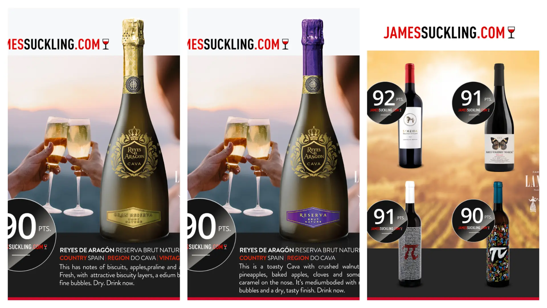 Seis elaboraciones de Bodegas Langa se llevan el aval de James Suckling