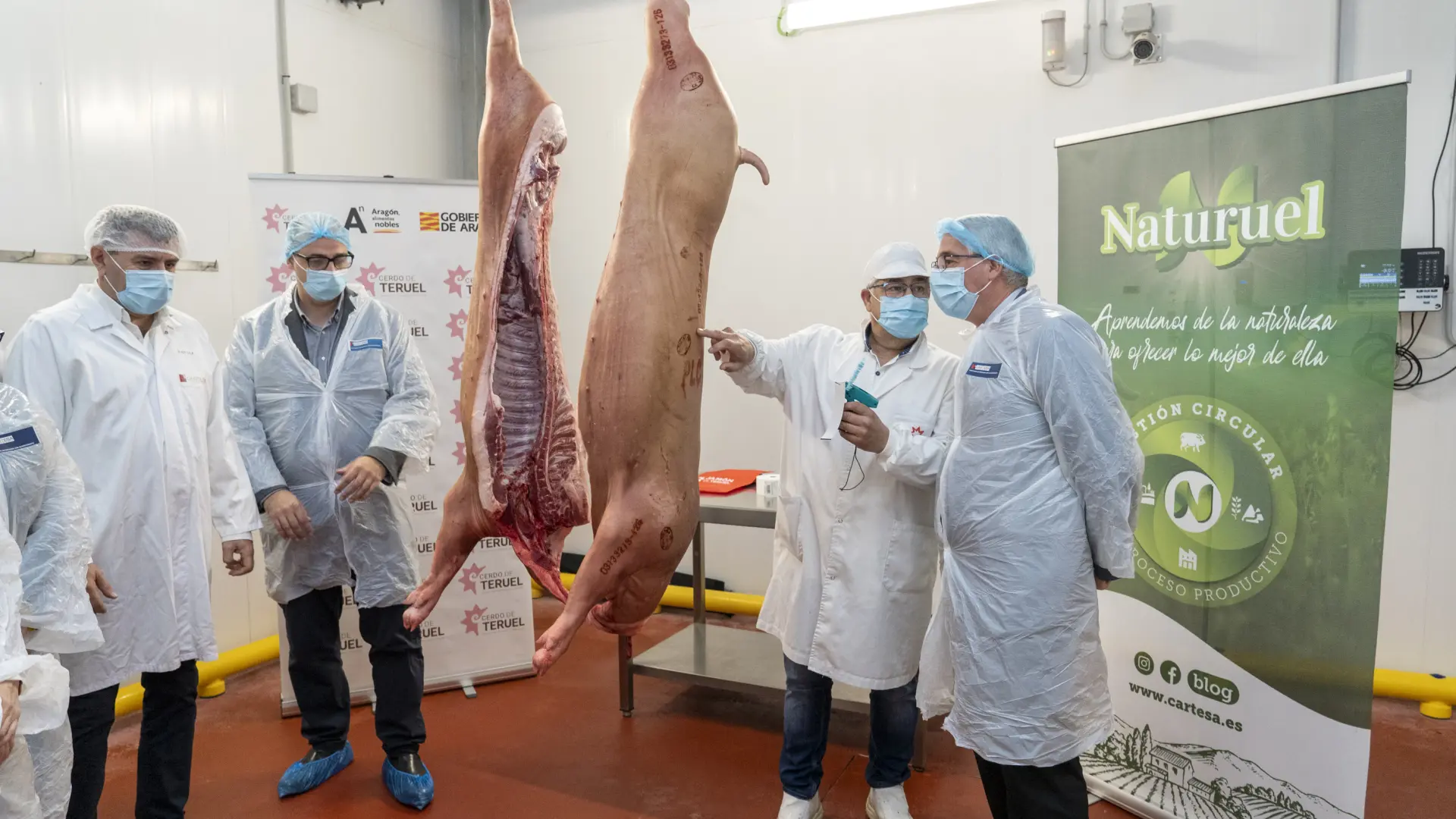 Sello de calidad europeo para la carne de los cerdos del Jamón de Teruel