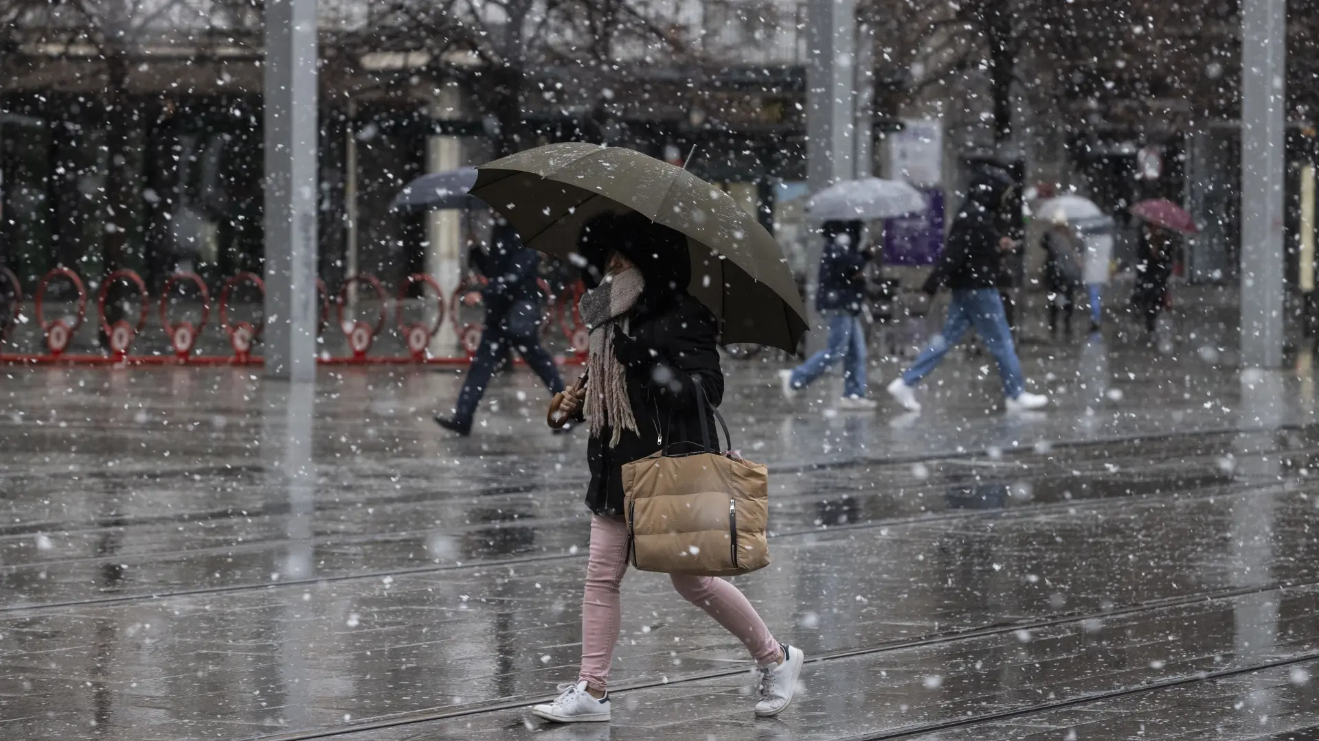 Fotos de nieve en Zaragoza, Huesca y Teruel