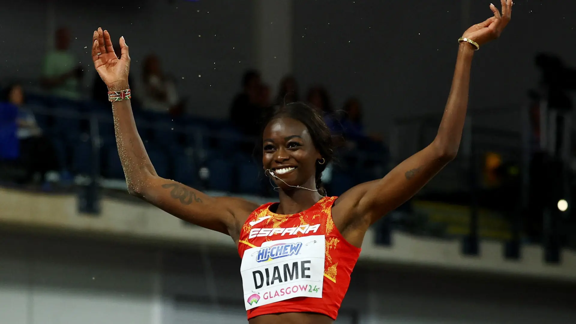 La española Fátima Diame se cuelga el bronce en salto de longitud