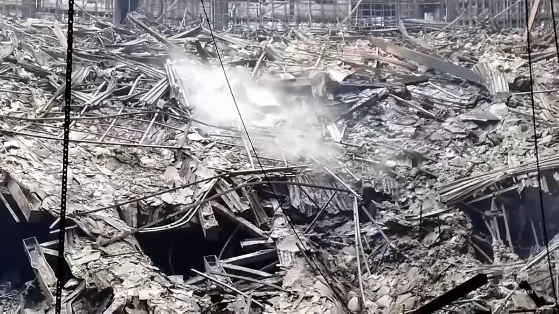 Imágenes del Crocus City Hall tras el atentado que enluta a Rusia