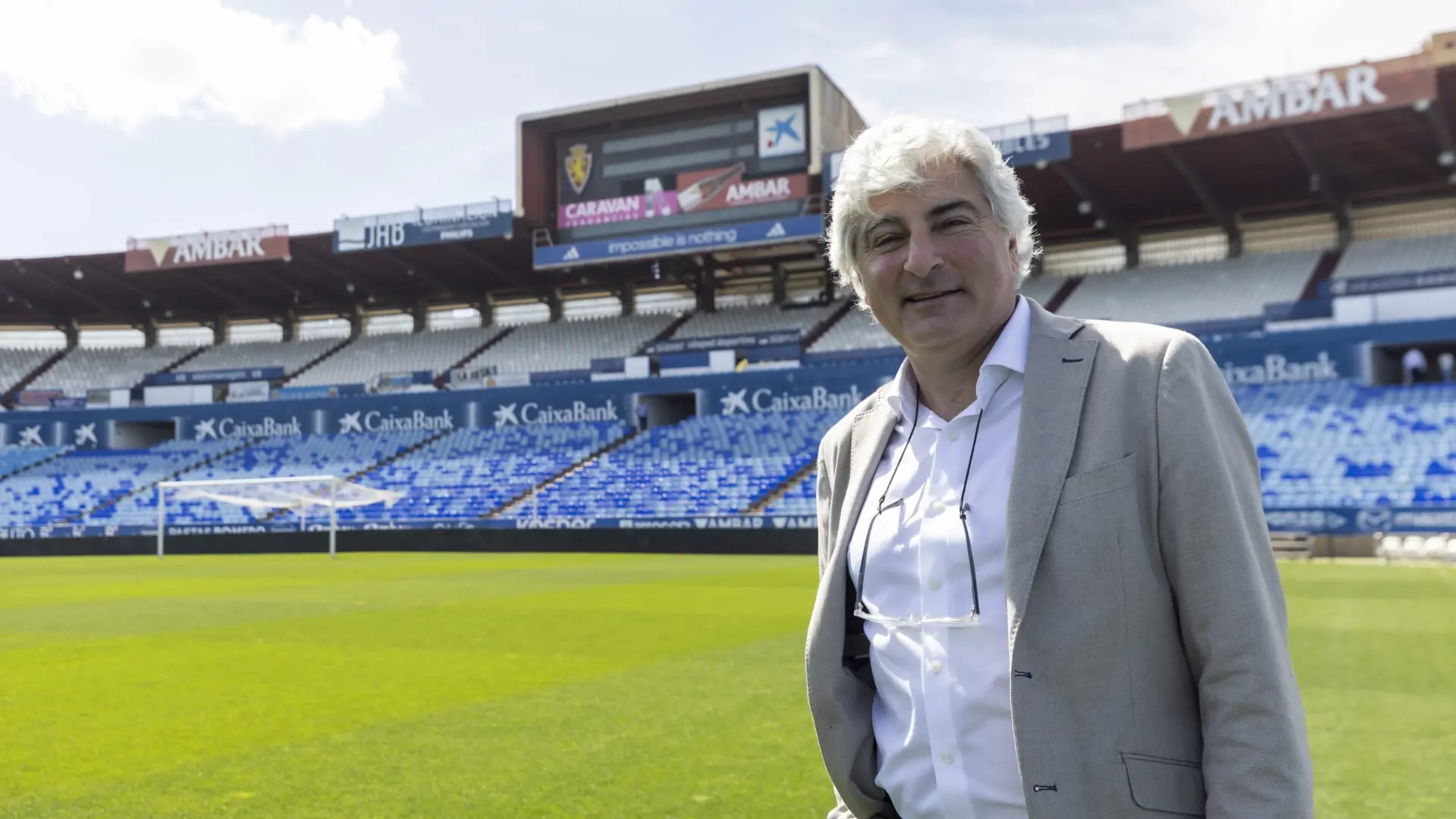 César Azcárate, sobre el estadio portátil: "Si el Real Zaragoza jugara ...