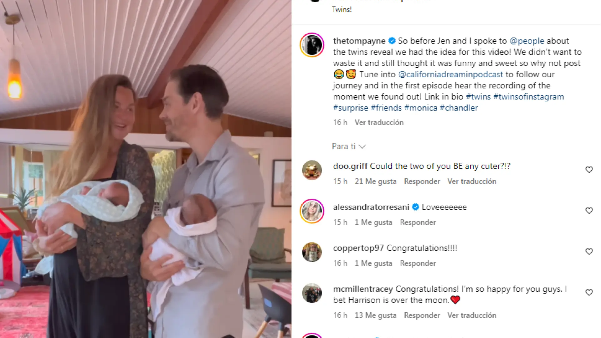 Tom Payne, actor de The Walking Dead, padre de gemelos con su esposa ...