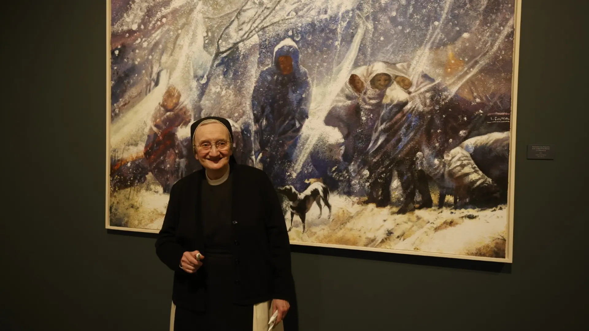 Sor Isabel Guerra da la pincelada final en el Museo Goya de Zaragoza