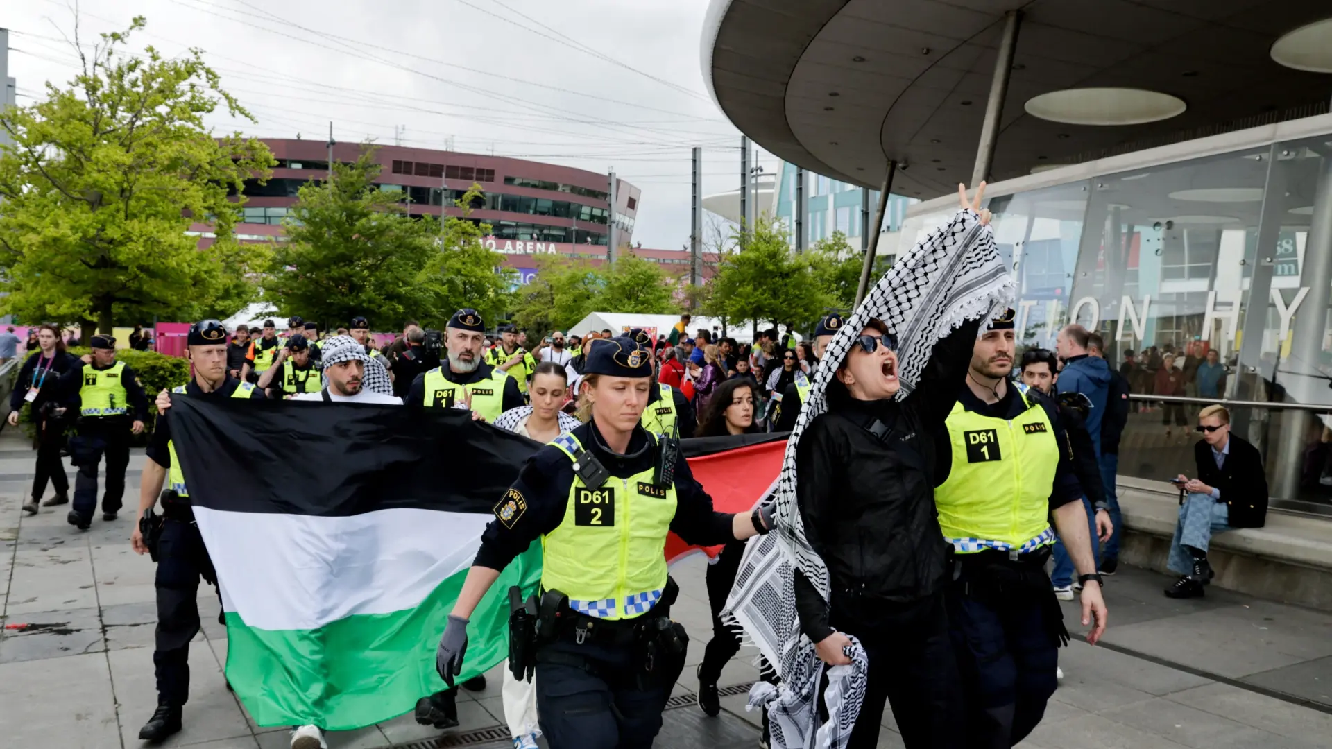 Fotos: protesta en Malmö contra la participación de Israel en Eurovisión