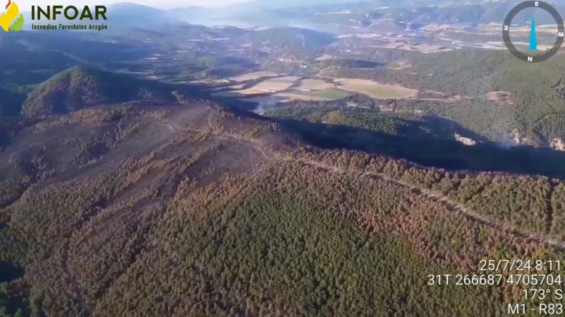 Incendio Forestal En El Pueyo De Araguás