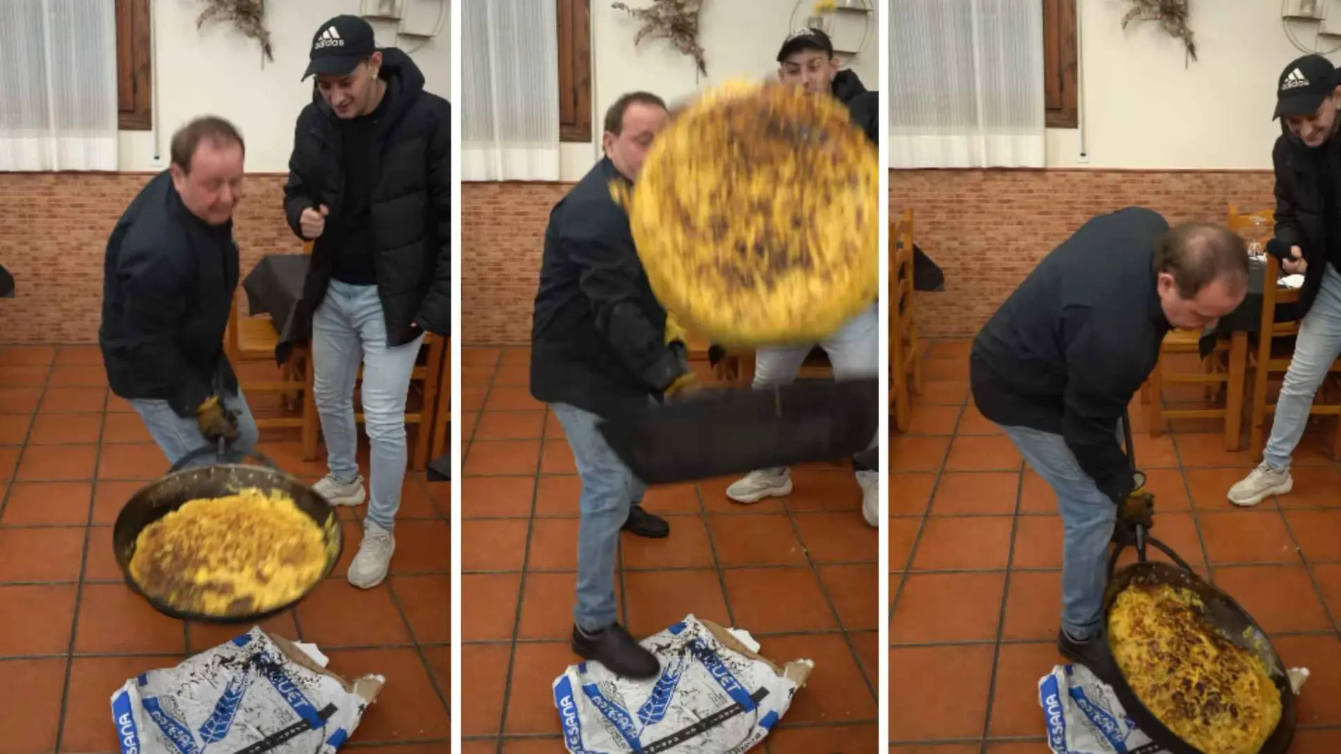 Un cocinero en Teruel bate el récord del mundo en girar la tortilla de ...