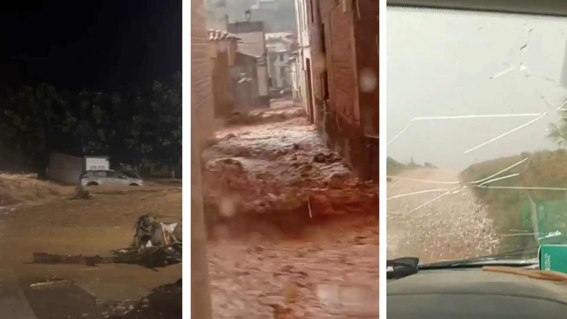 La lluvia provoca desbordamientos en Herrera, Villar, Azuara, Letux y ...