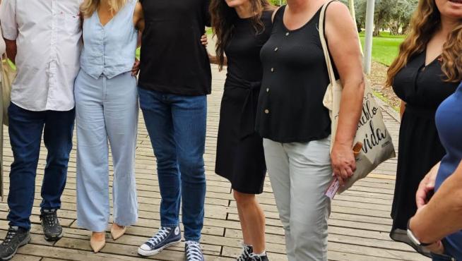 Los candidatos y candidatas de Sumar Aragón participan en el acto de ...