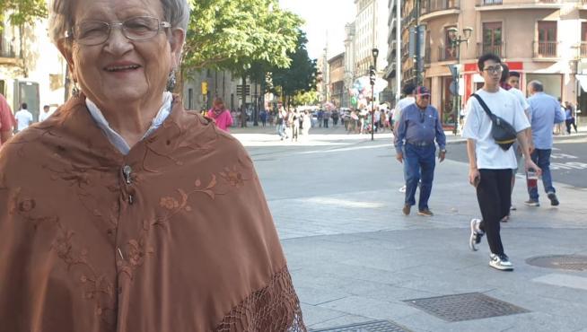 Teresa Escabosa y su primera Ofrenda a los 90 años: “No me he cansado nada”