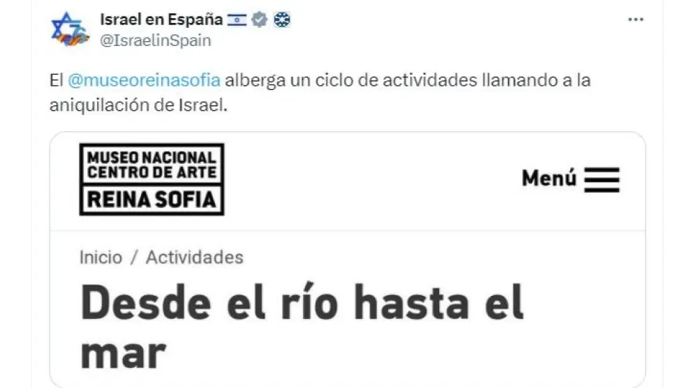 El Museo Reina Sofía elimina el lema de Hamás del título de una actividad denunciada