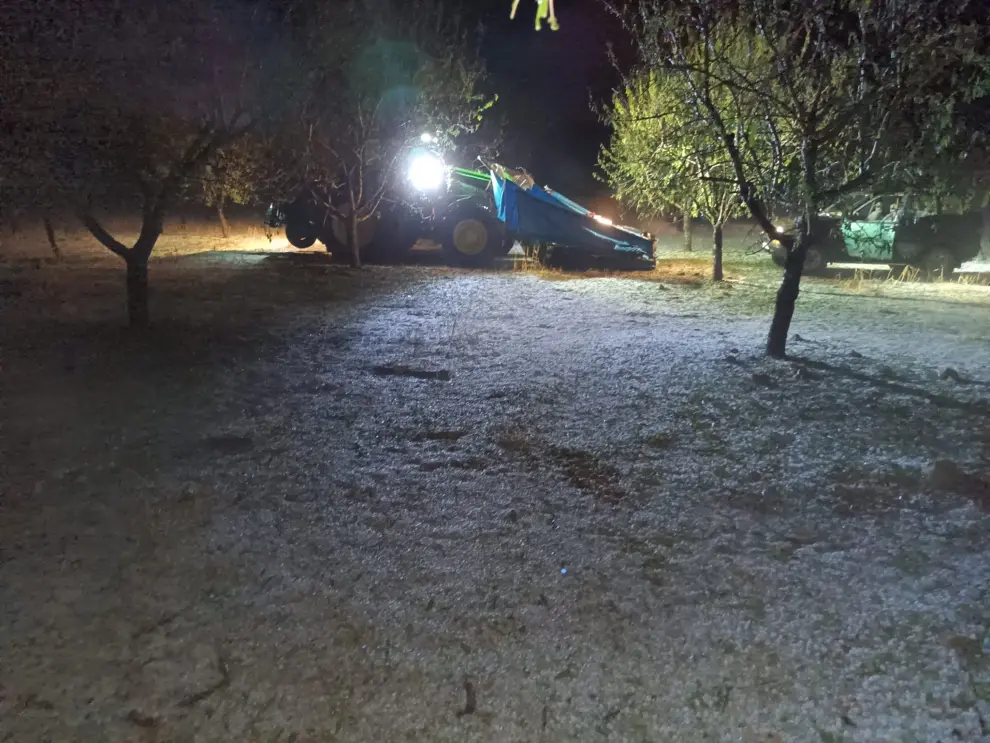 Fotos de la granizada en varias comarcas de Huesca