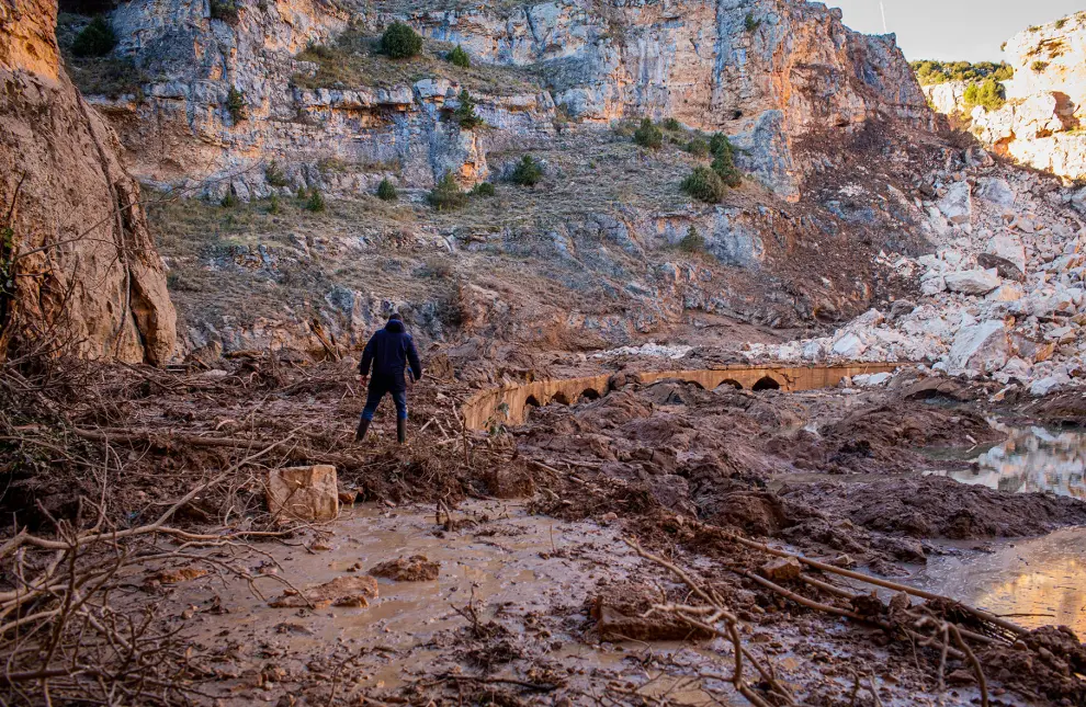 Fotos de la zona del desprendimiento desde el lado de Jaraba | Imágenes
