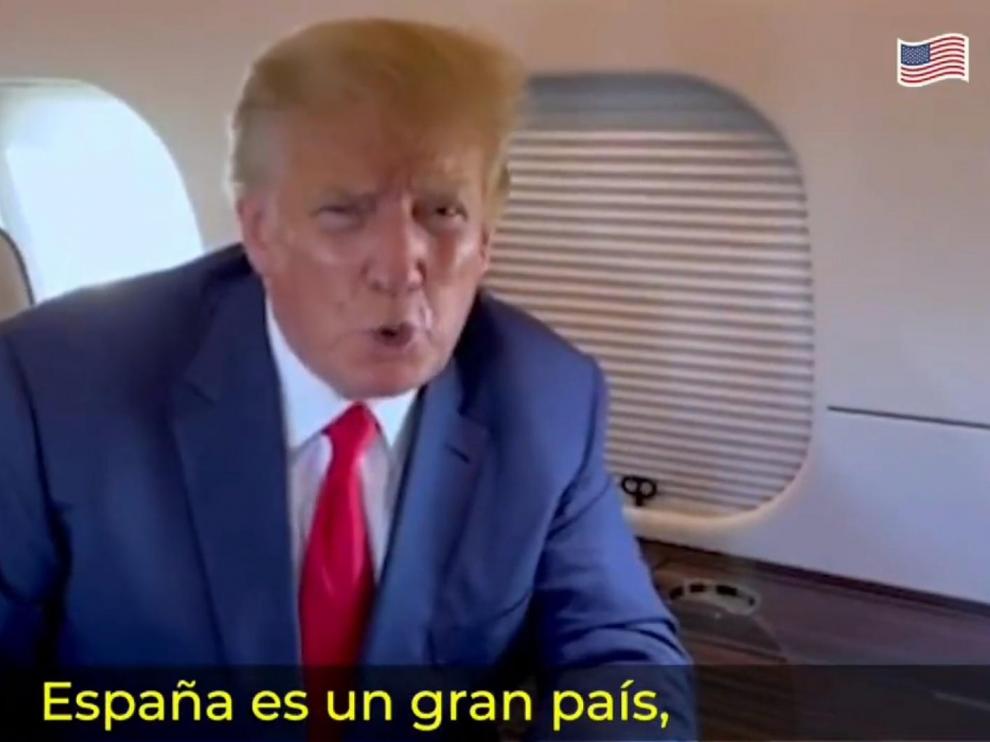 Trump, invitado sorpresa al Viva22 de Vox: "Gracias, Abascal"