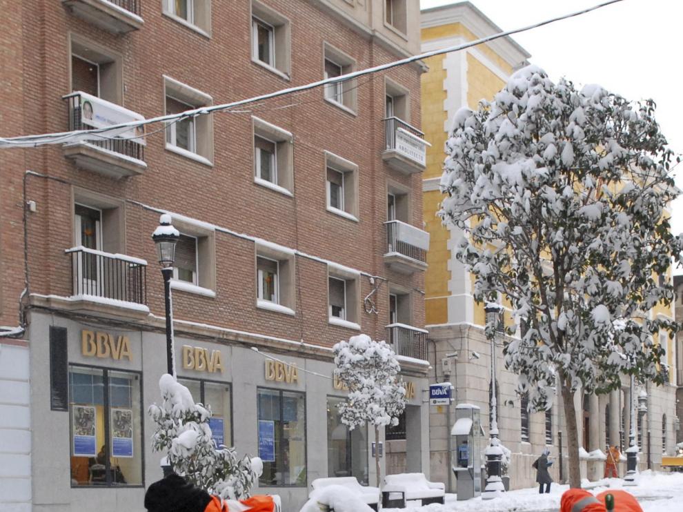 La primera gran nevada del invierno paraliza la provincia de Teruel