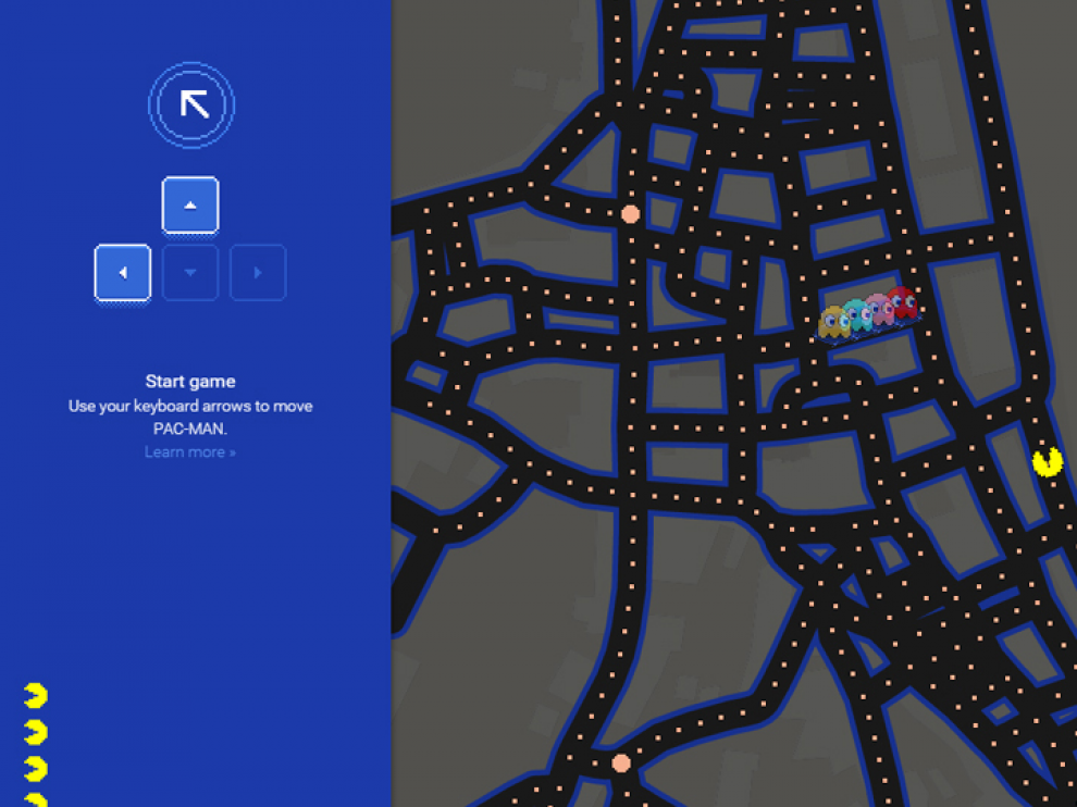 Google-maps incluye el juego 'Pacman' para recorrer las calles