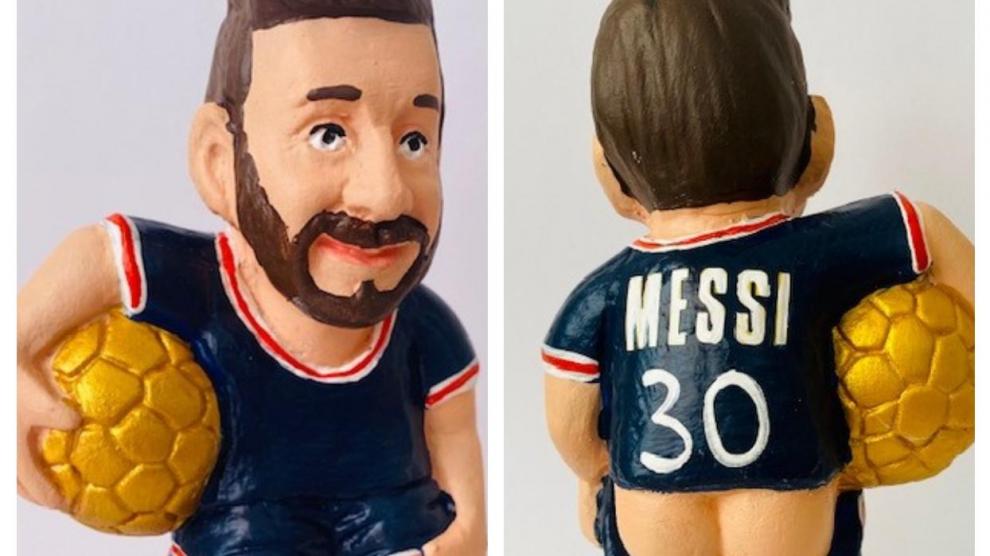 Los "caganers" de Messi y Ramos ya lucen la camiseta del PSG