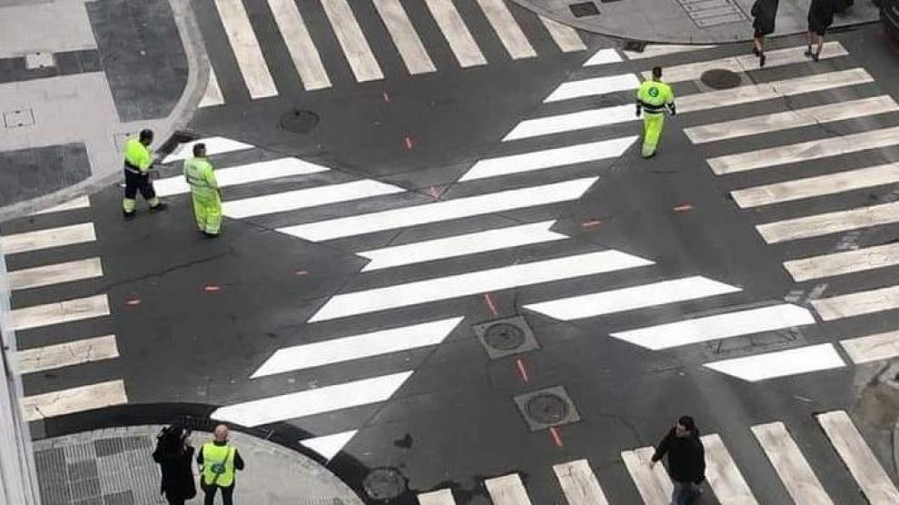 ¿Llegarán los cruces peatonales en aspa a Aragón?