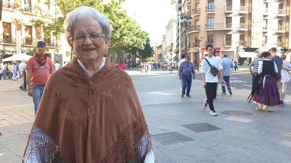 Teresa Escabosa y su primera Ofrenda a los 90 años: “No me he cansado nada”