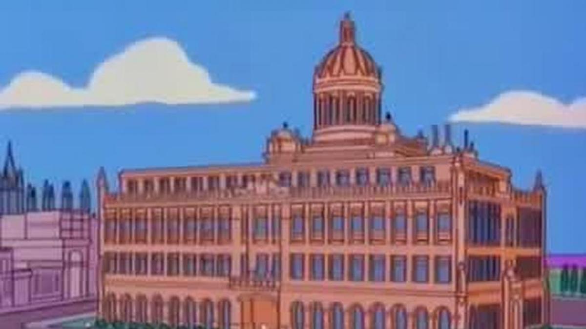 Los Simpsons visitan a Fidel Castro en Cuba