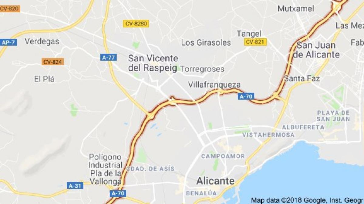 Muere Un Conductor Que Circulaba En Sentido Contrario En Alicante