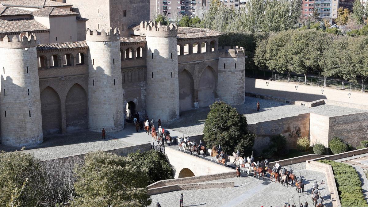 Imágenes Del Rodaje De La Serie El Cid En La Aljafería De Zaragoza