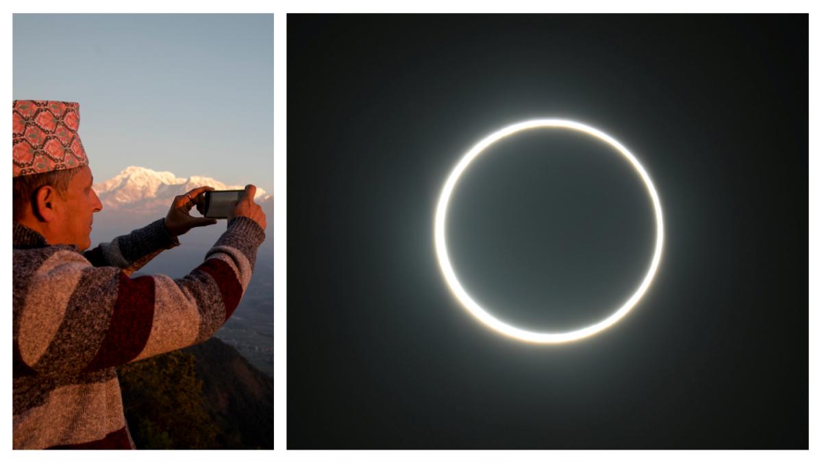 El Anillo De Fuego Del Eclipse Solar Atrae A Miles De Personas En Asia