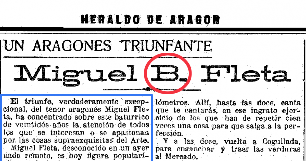 Miguel B. Fleta | Opinión | Guillermo Fatás