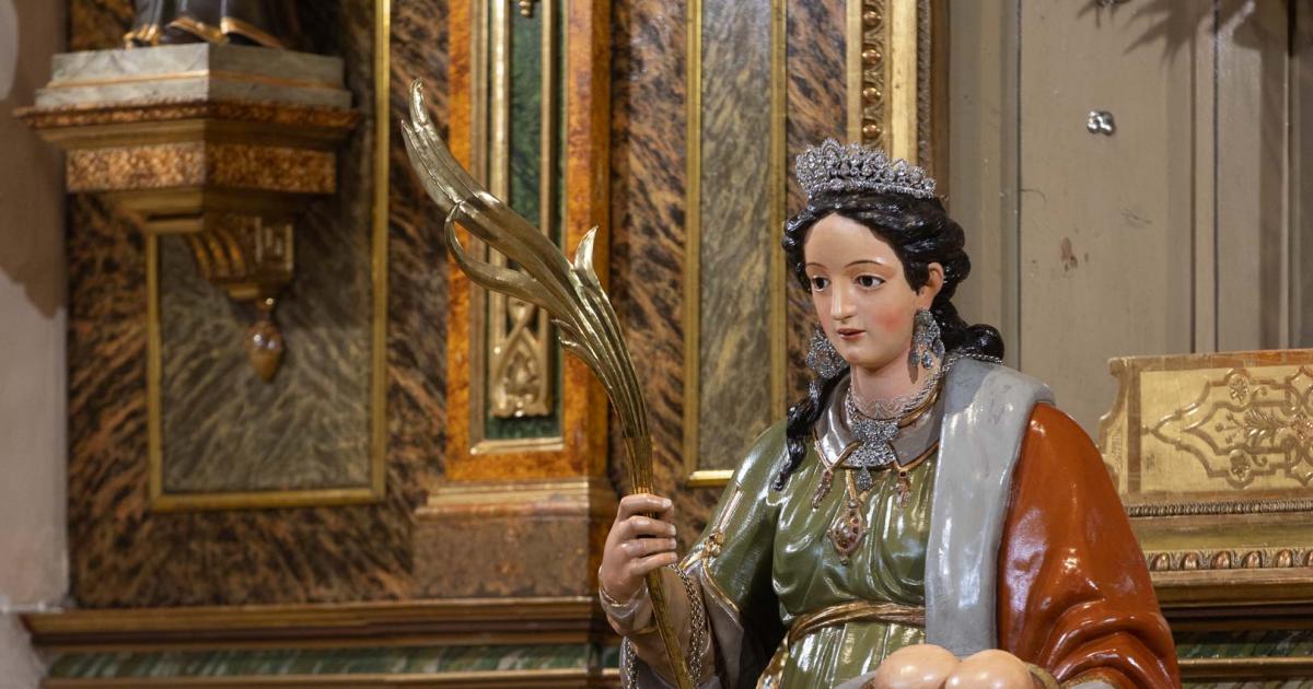 Celebración del día de Santa Águeda en la iglesia del Portillo en ...