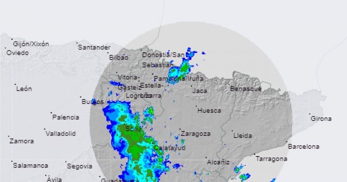Dónde llueve en Aragón en tiempo real: así funciona el radar de tormentas de la Aemet